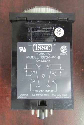 ISSC 120V Adjustable Range Timer 1073-1-P-1-B 1073 1 P 1 B | eBay