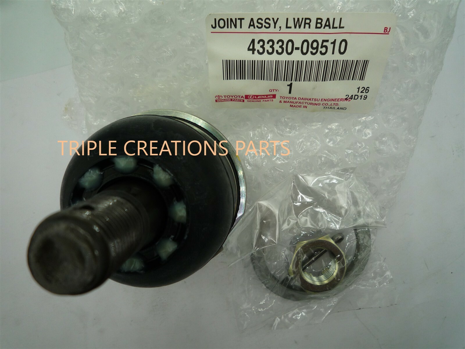 43330-09510 GENUINE OEM TOYOTA JOINT ASSY, LOWER BALL, FRONT RH or LH ...