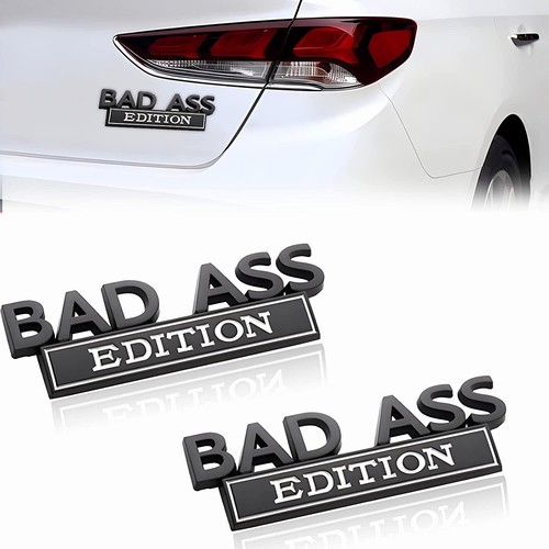2pcs Bad Ass Edition Emblem 3D Fender Badge Decal Car Sticker Adhesive ...