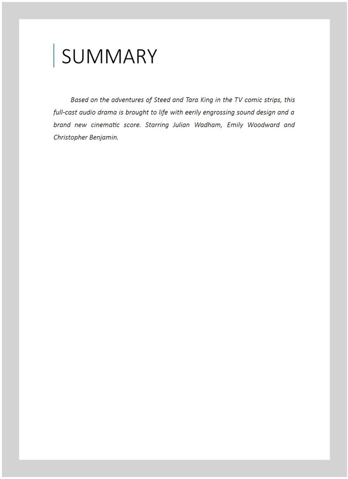 Avengers - the Comic Strip Adaptations Volume 3 - Steed and Tara King ...