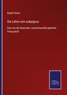 Rudolf Sohm | Die Lehre vom subpignus | Taschenbuch | Deutsch (2022 ...