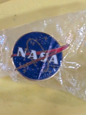 NASA Logo Enamel and Gold Tone Butterfly Fun Astronaut Apparel Lapel ...