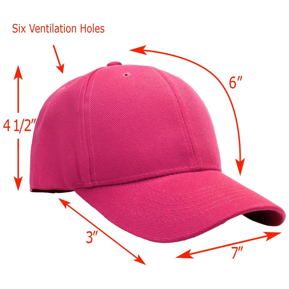 Wholesale Bulk Lot 12-Pack Baseball Cap Adjustable Size Plain Blank ...