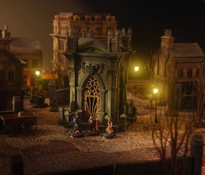 Tomb Crypt Cemetery Building Kit O S HO N Scale Unpainted Blank White ...