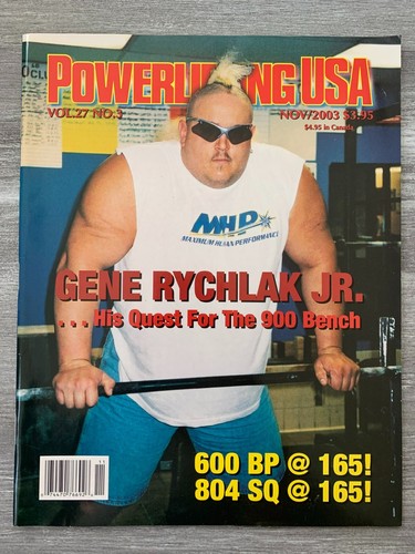 2003 Nov POWERLIFTING USA Magazine v.27 #3 VG/FN 5.0 Gene Rychlak Jr ...