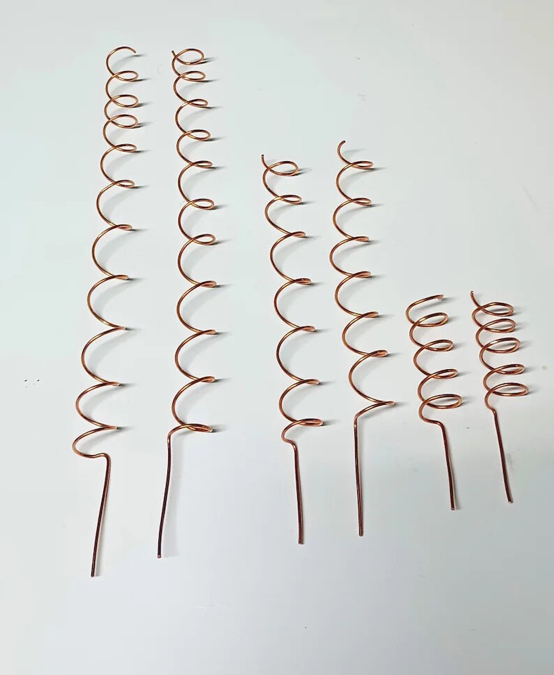 Copper Electroculture Small Coils (10-Pack) - Garden Antenna Plant ...