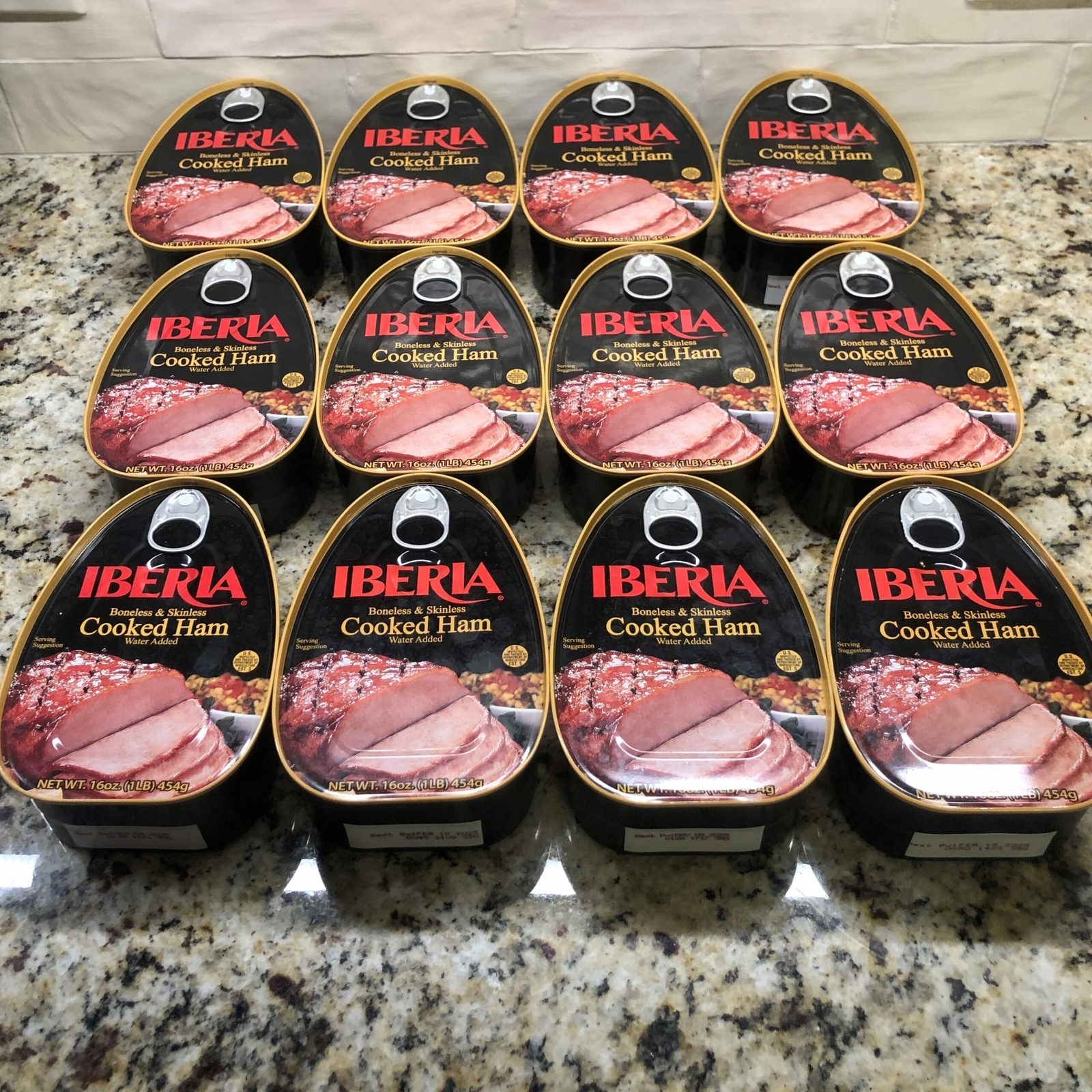 12 Iberia Boneless & Skinless Cooked Canned Ham 16oz (1LB.) dak picnic ...