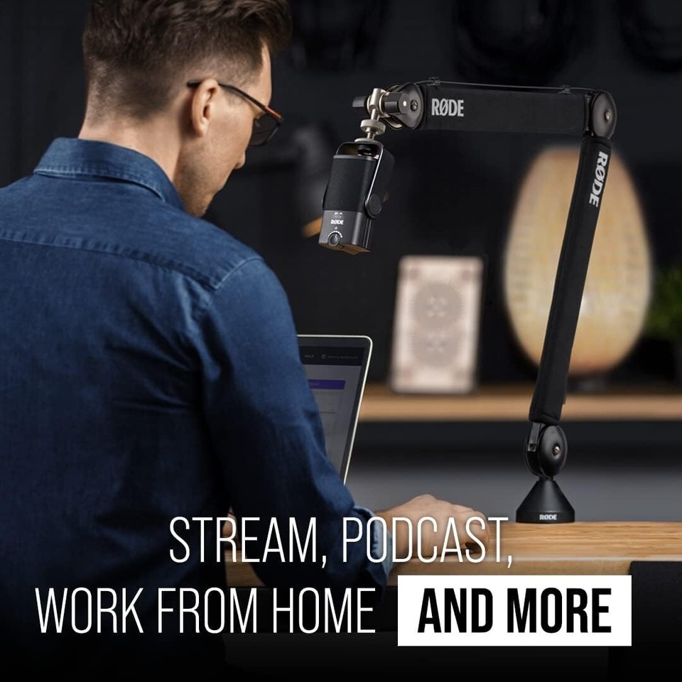 Rode PSA1+ Professional Desk Mounted Broadcast Microphone Boom Arm ...