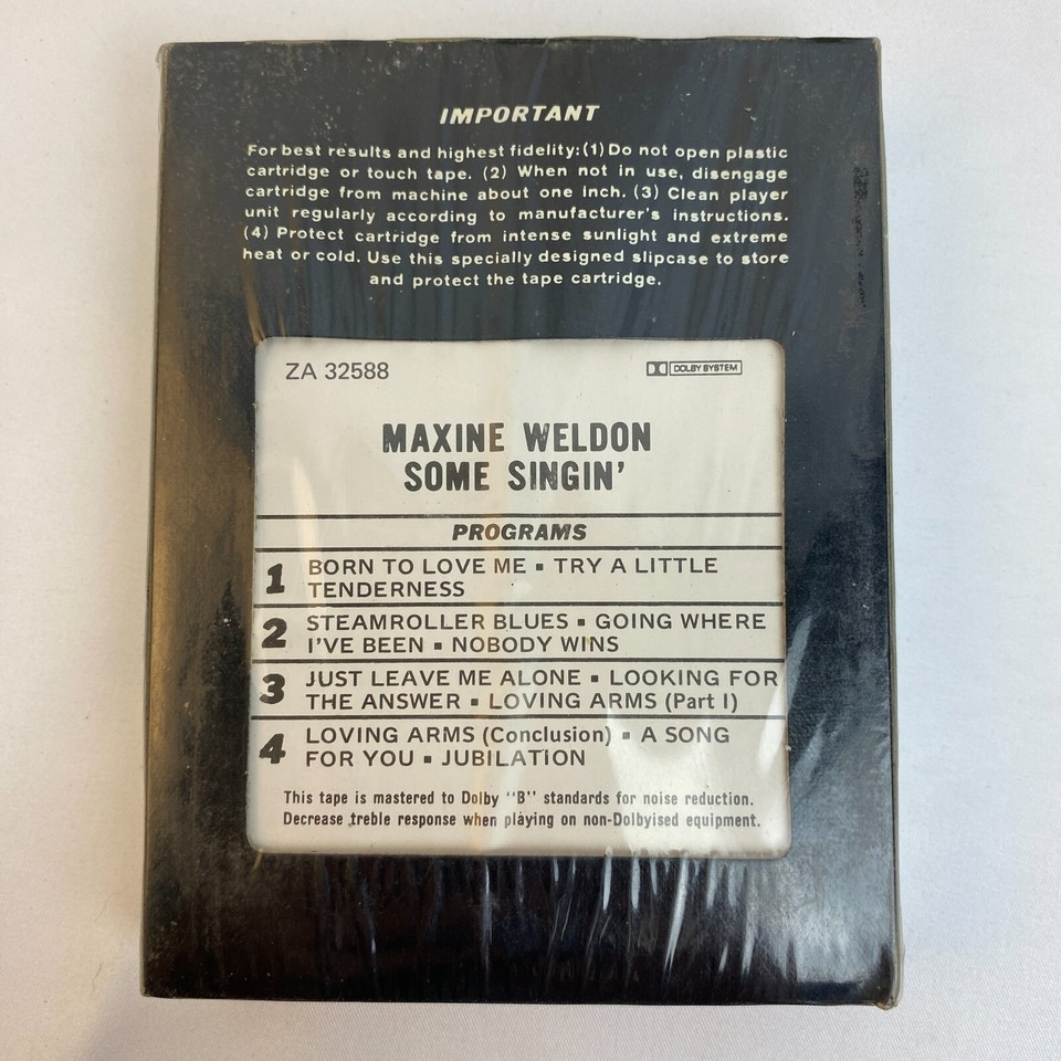 Maxine Weldon - Some Singin' (1974, Monument Records) 8 Track Tape RARE ...