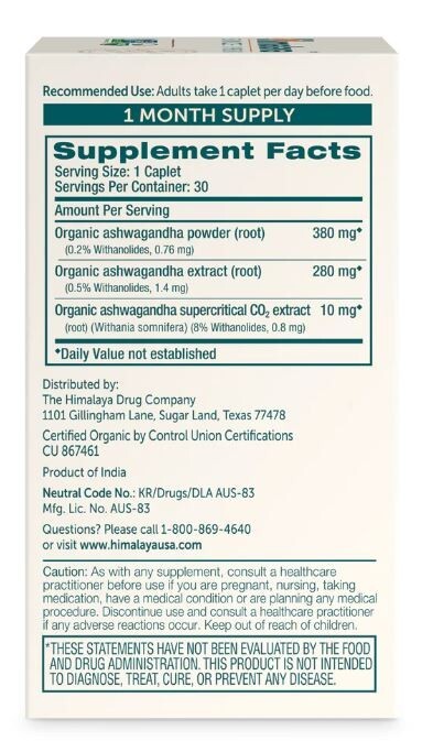 Himalaya Herbals Ashwagandha 30 Caplet | eBay