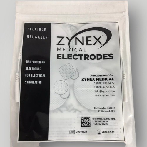 Zynex Medical Tens Unit Electrodes 2" Round Pads 10 packs, 4 in each ...