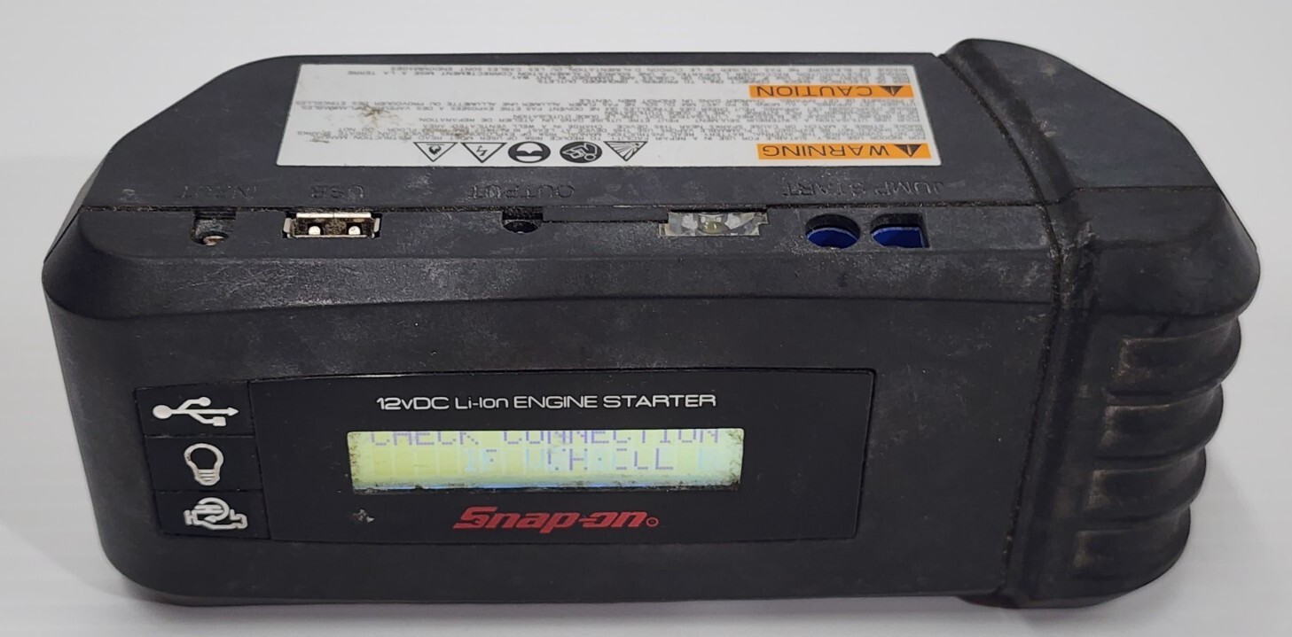 Snap-on EEJP201MBK Lithium Compact Engine Starter USB Charger Light for ...