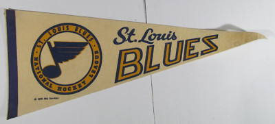 NHL St. Louis Blues Vintage 1970's Team Logo Hockey Pennant 12 x 29 ...