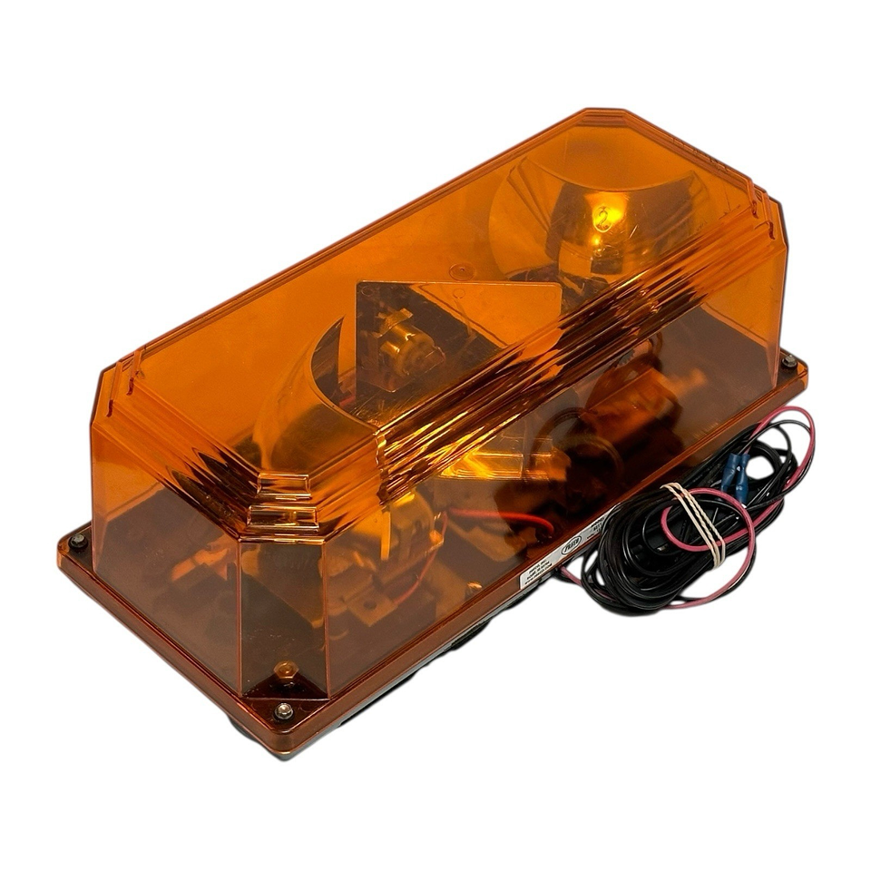 PRECO AMBER DUAL ROTATING REVOLVING BEACON LIGHT MAGNET ROOFTOP | eBay