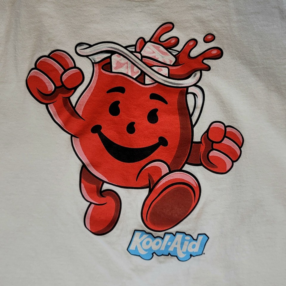 2X White Kool-Aid Punch Graphic Print T-Shirt Men's Women's Unisex ...