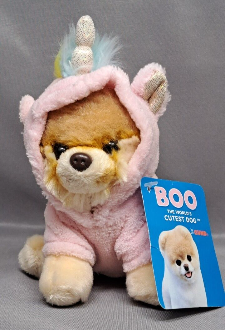 GUND World’s Cutest Dog Itty Bitty Boo Wearing Unicorn Outfit #44 Plush ...