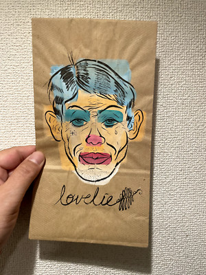 David Choe art original - painting/ink on paper bag | eBay