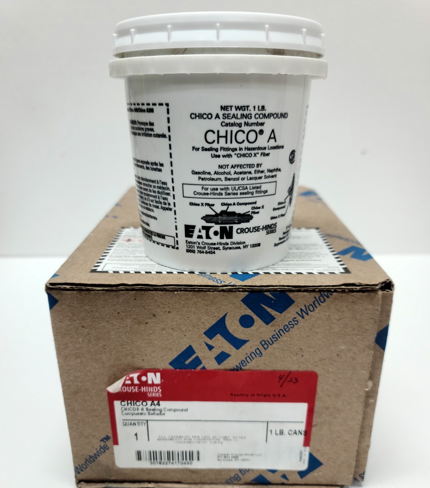 EATON Crouse-Hinds CHICO A4 Sealing Compound 1 LB & 1 Oz Of Fiber ~ 04 ...