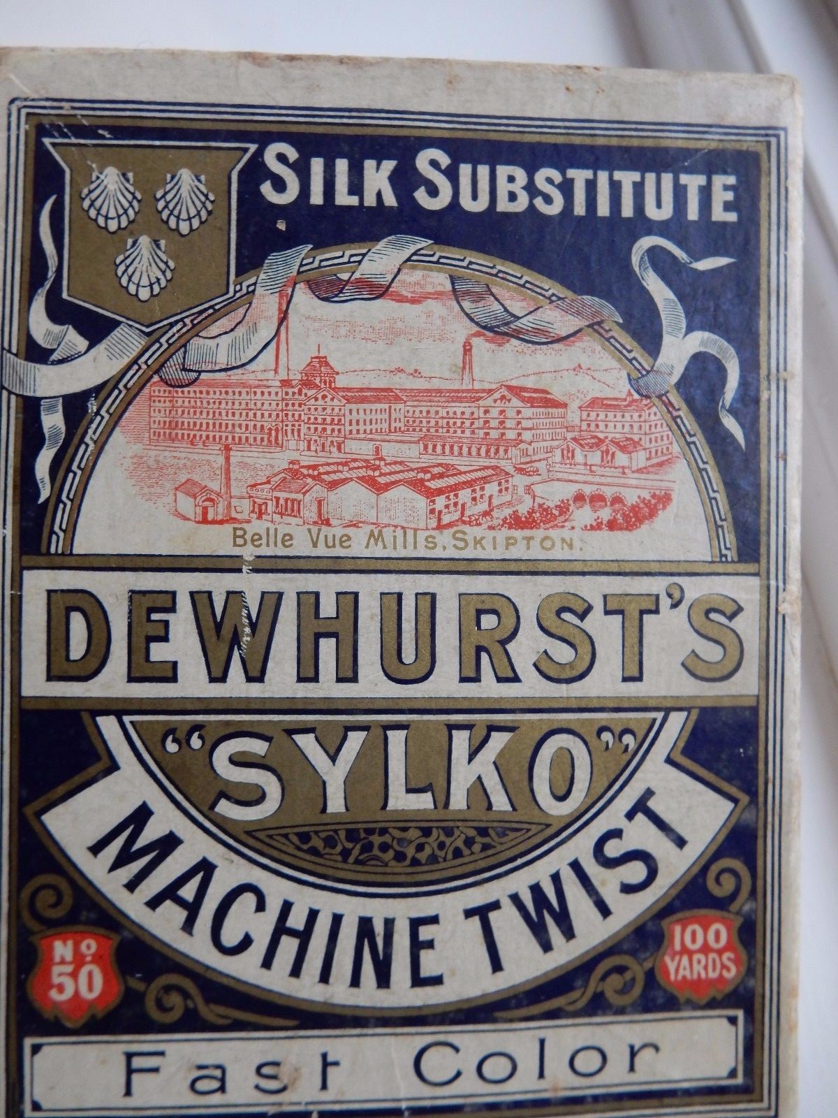 BELLE VUE MILLS SKIPTON vintage box and contents 10x 14x4 cm BD23 1FJ ...