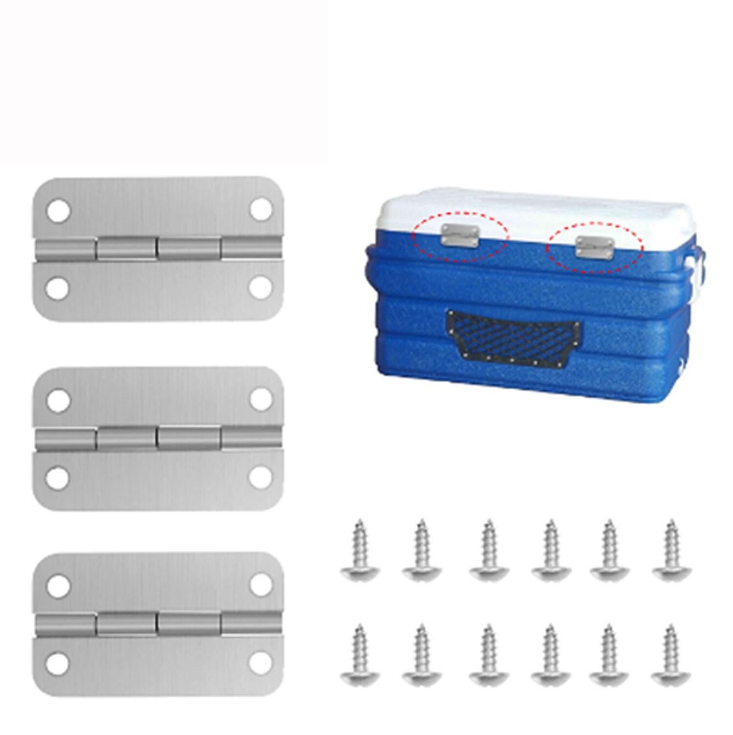 3PCS Cooler Hinges & Screws Stainless Steel Replacements For Igloo ...
