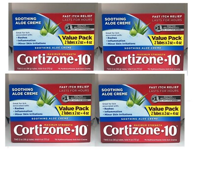 8x Cortizone 10 Maximum Strength Anti Itch Cream Soothing Aloe 16 oz ...