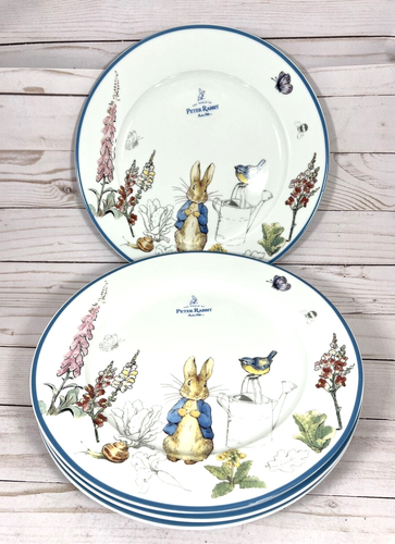 Beatrix Potter Peter Rabbit 10.5" Dinner Plates Easter Bunny (Set of 4 ...
