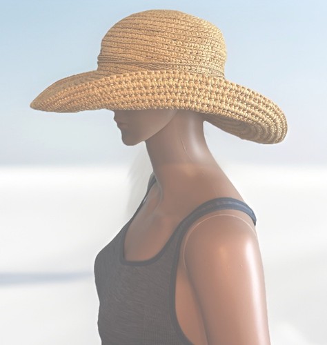 HELEN KAMINSKI RAFFIA WIDE BRIM ADJUSTABLE SUN HAT NATURAL OS | eBay