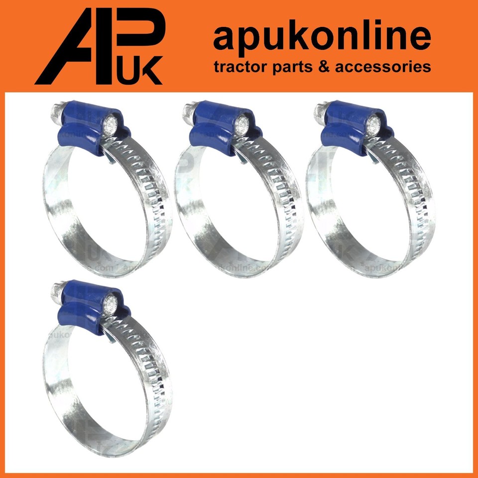 4x Worm Drive Hose Clip 25-40mm Rubber Water Coolant Pipe Workshop ...