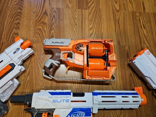 Nerf Blaster Gun Lot of 5 Party Pack Play elite recon sledgefire xv111 ...
