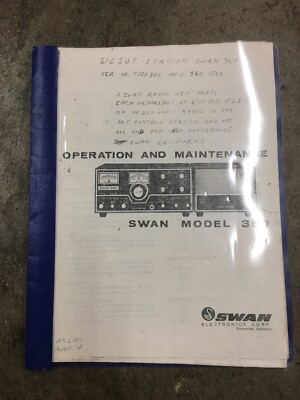 Swan 350 Instruction Manual | eBay