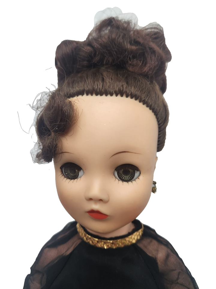 Uneeda Dollikin Multi-Jointed Articulated 19" Doll 1950s Elegant Updo ...