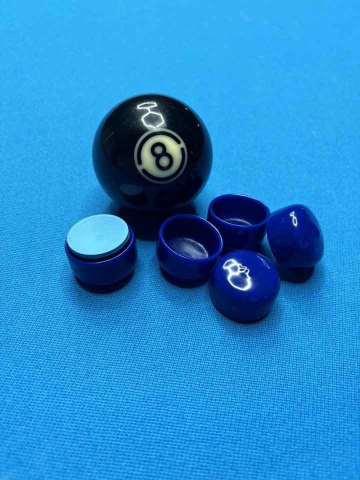 ( 5 ) Blue Pool Cue Chalk Holder For Taom Chalk Round Cup Billiards | eBay