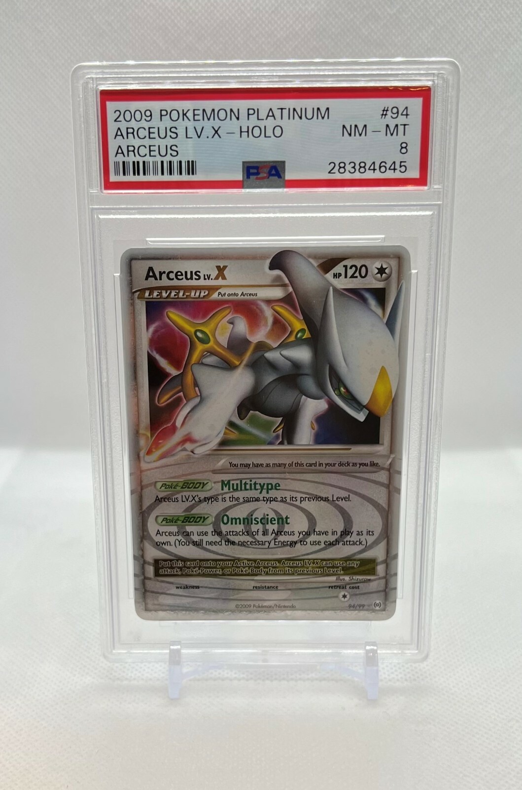 Pokemon Card - Arceus LV.X 94/99 - Platinum Arceus - Holo - PSA 8 NM-MT ...