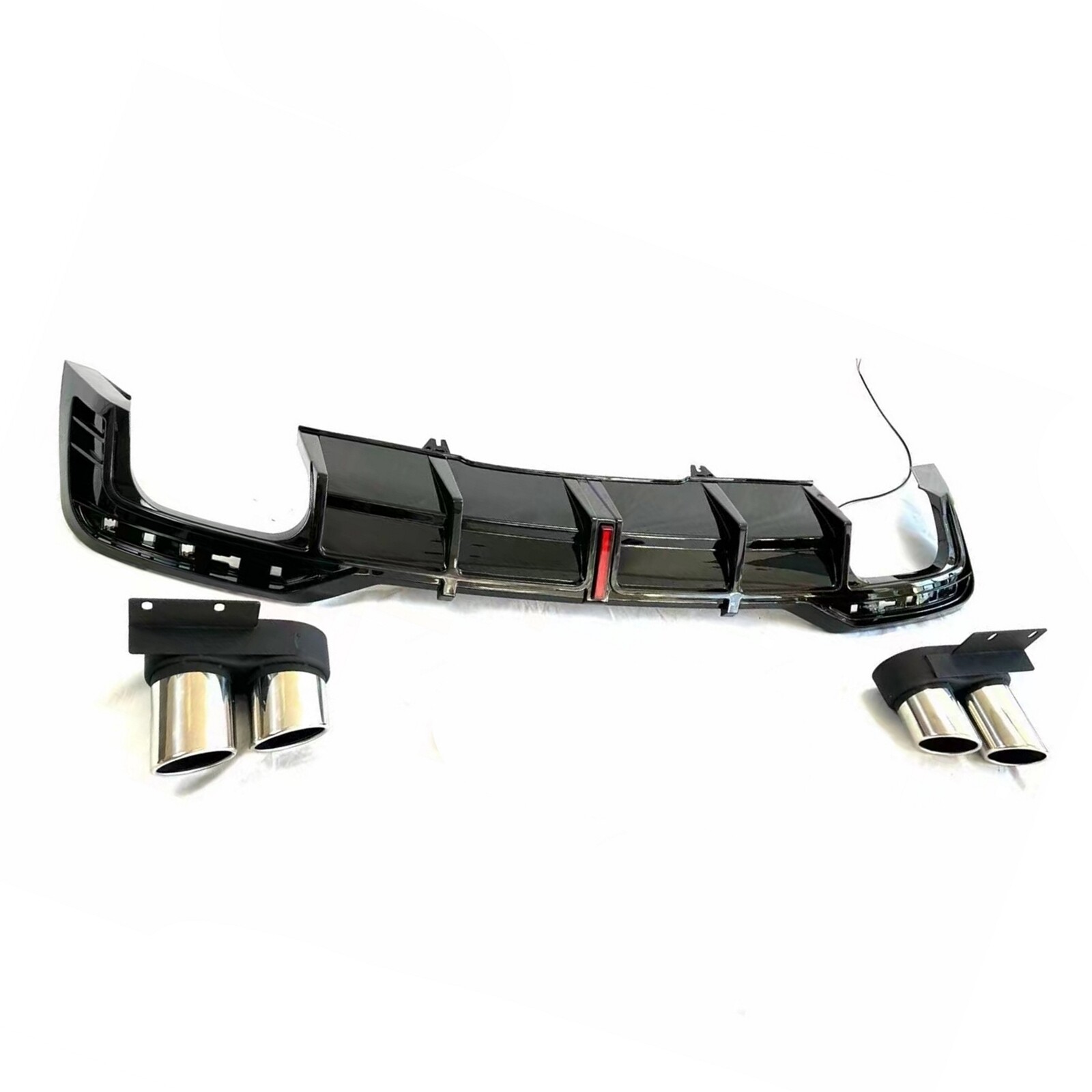 Rear Bumper Diffuser Lip Exhaust Pipe For Audi A5 S-Line Facelift S5 ...
