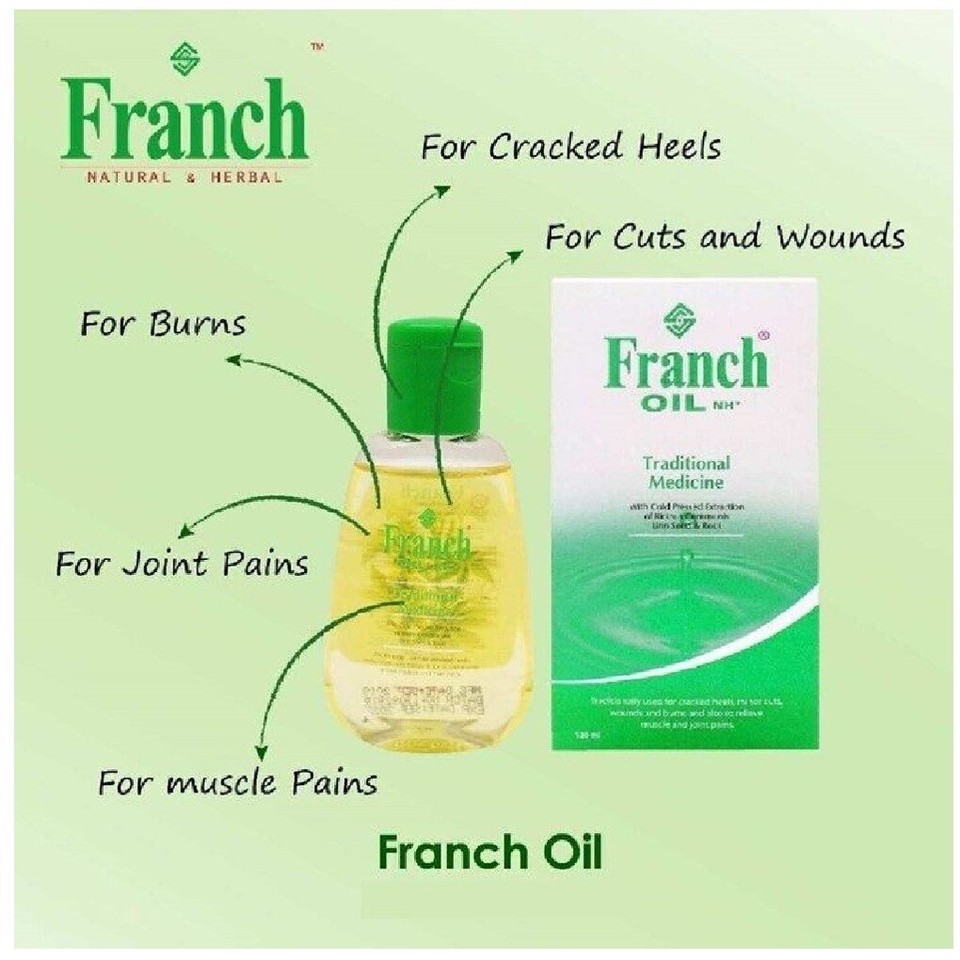4 X 120ml Franch Oil Bottles Traditional Medicine Burns Wounds Mosquito ...