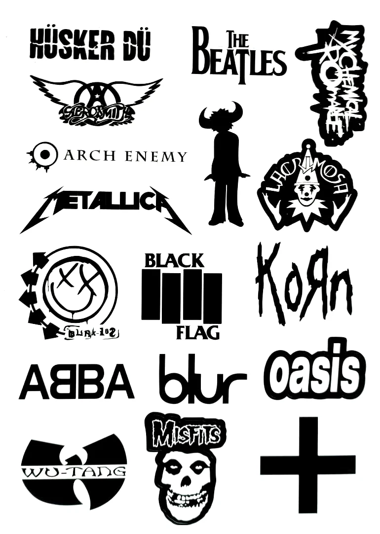 Famous Rock Band Logos