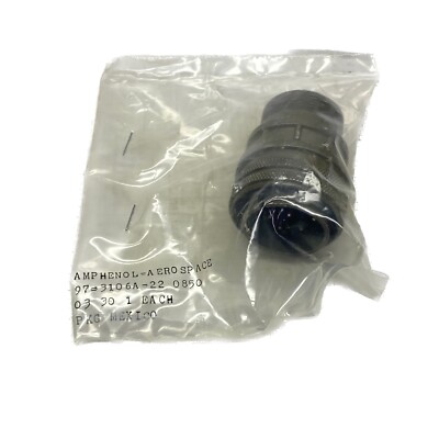 NEW IN BAG Amphenol Aerospace 8 Pin Female 97 Series Connector 97-3106A ...