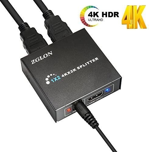 HDMI Splitter Adapter,Ultra HD 4K/2K, 1080p and 3D, 1 HDMI Input w/4 ...