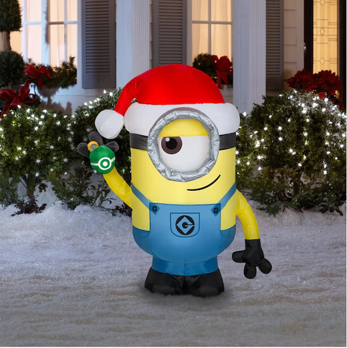 Gemmy 3.5' Minion Stuart Christmas Airblown Inflatable lighted Yard ...