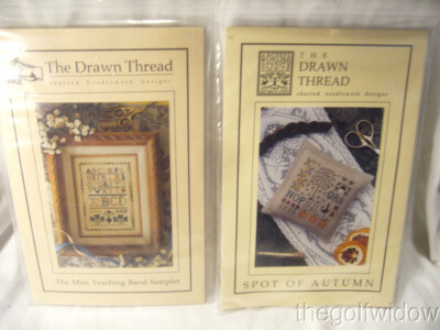 Two Drawn Thread Cross Stitch Kits Spot of Autumn & Mini Teaching Band ...