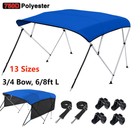 750D Bimini Top 3 Bow / 4 Bow Canopy Boat Cover 6ft / 8ft Long With ...