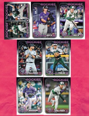 2024 Topps Update Colorado Rockies Team Set 7 cards, Jordan Beck RC | eBay