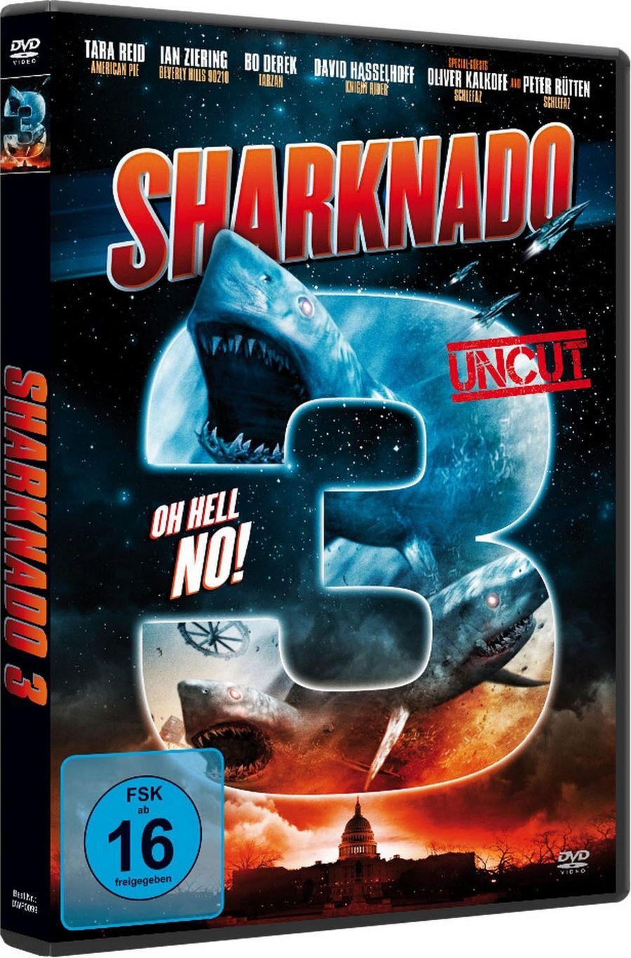 Sharknado 3 - Oh Hell No! (UNCUT) (DVD) David Hasselhoff Tara Reid Ian ...