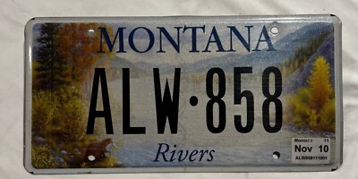 LICENSE PLATE'S MONTANA ALW 858 RIVERS 2010 | eBay