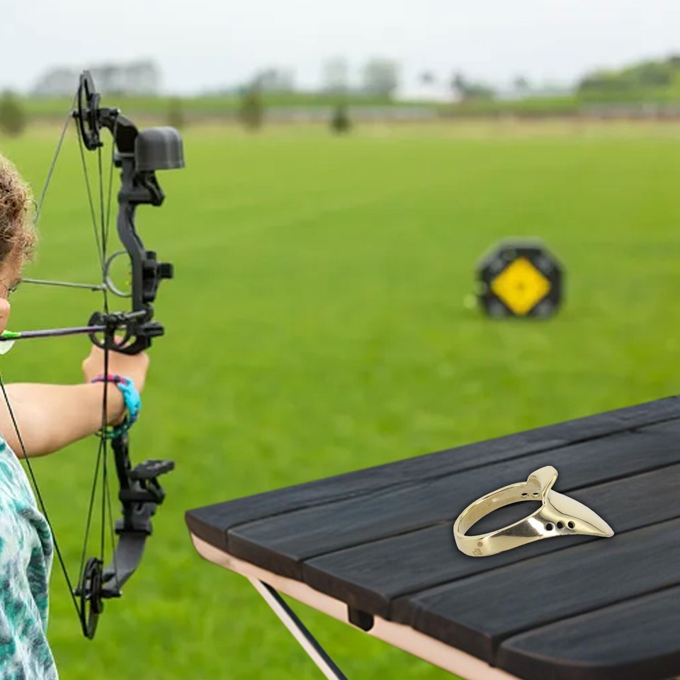 Premium Brass Thumb Ring Finger Guard Gear for Traditional Archers ...