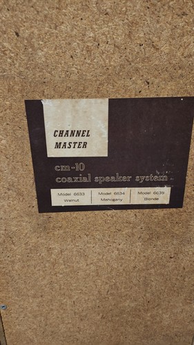Vintage Channel Master 8" 6640 Coaxial Speakers In Mahogany Color ...