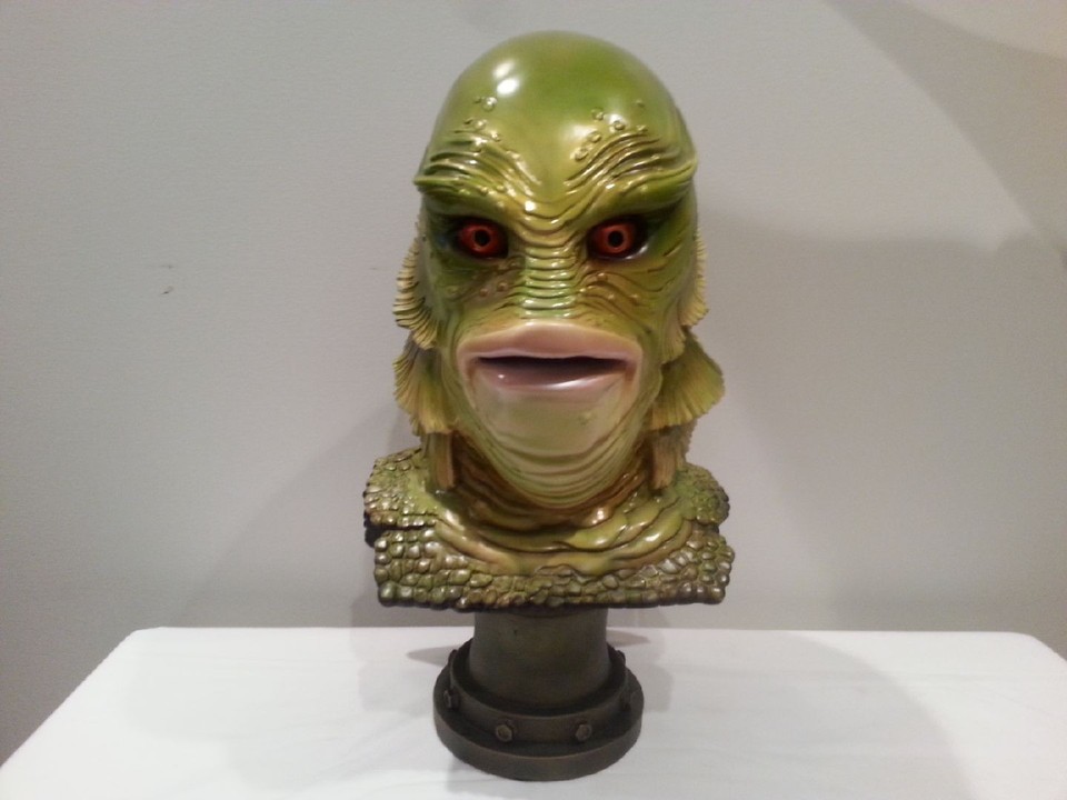 Sideshow Color Creature from the Black Lagoon 1:1 Bust life size #150/ ...