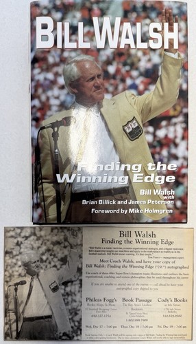 Bill Walsh Finding The Winning Edge Signed Rare Autograph Signature ...