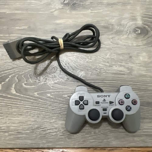 Sony PlayStation 1 PS1 SCPH-1200 Dual Shock Controller Gray OEM ...