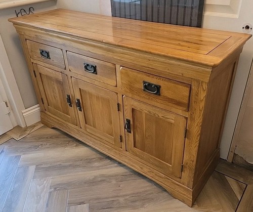 French Farmhouse Rustic Solid Oak Sideboard | eBay UK